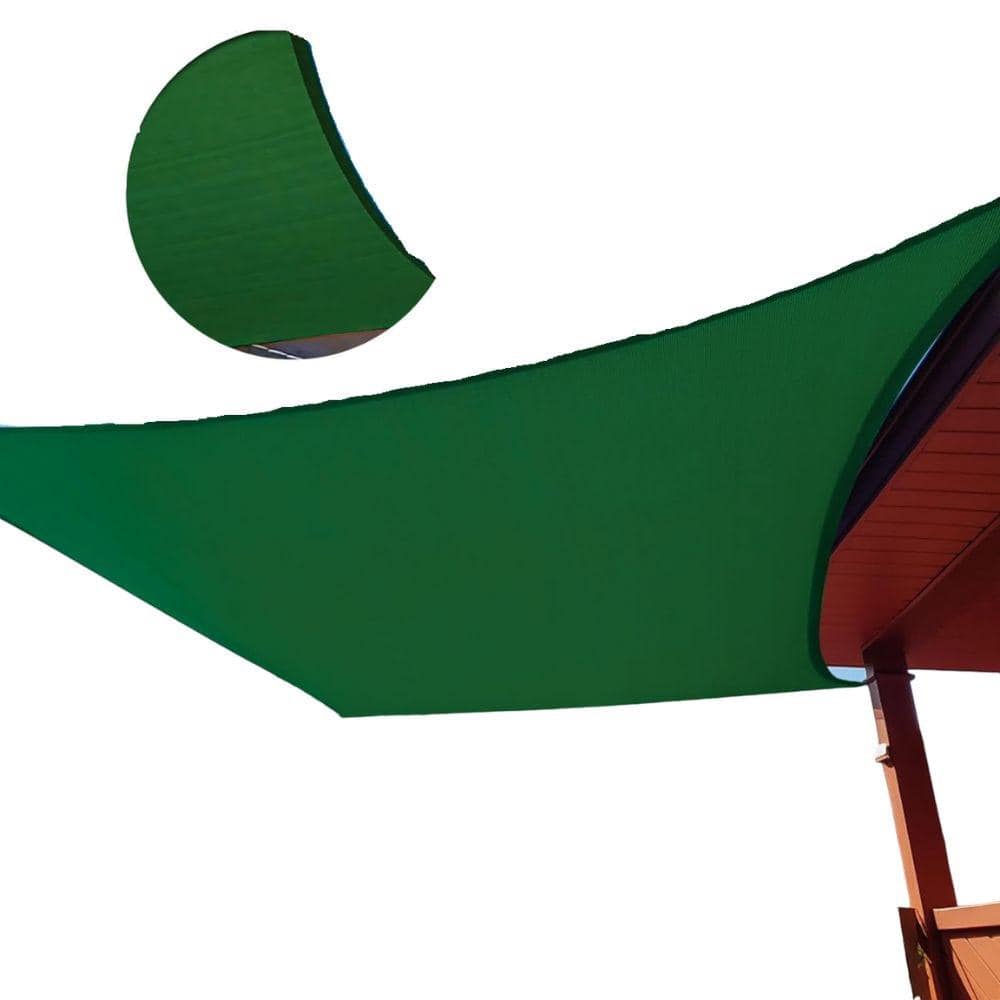 ITOPFOX 10 ft. x 13 ft. Dark Green Curved Rectangular Heavy-Duty ...