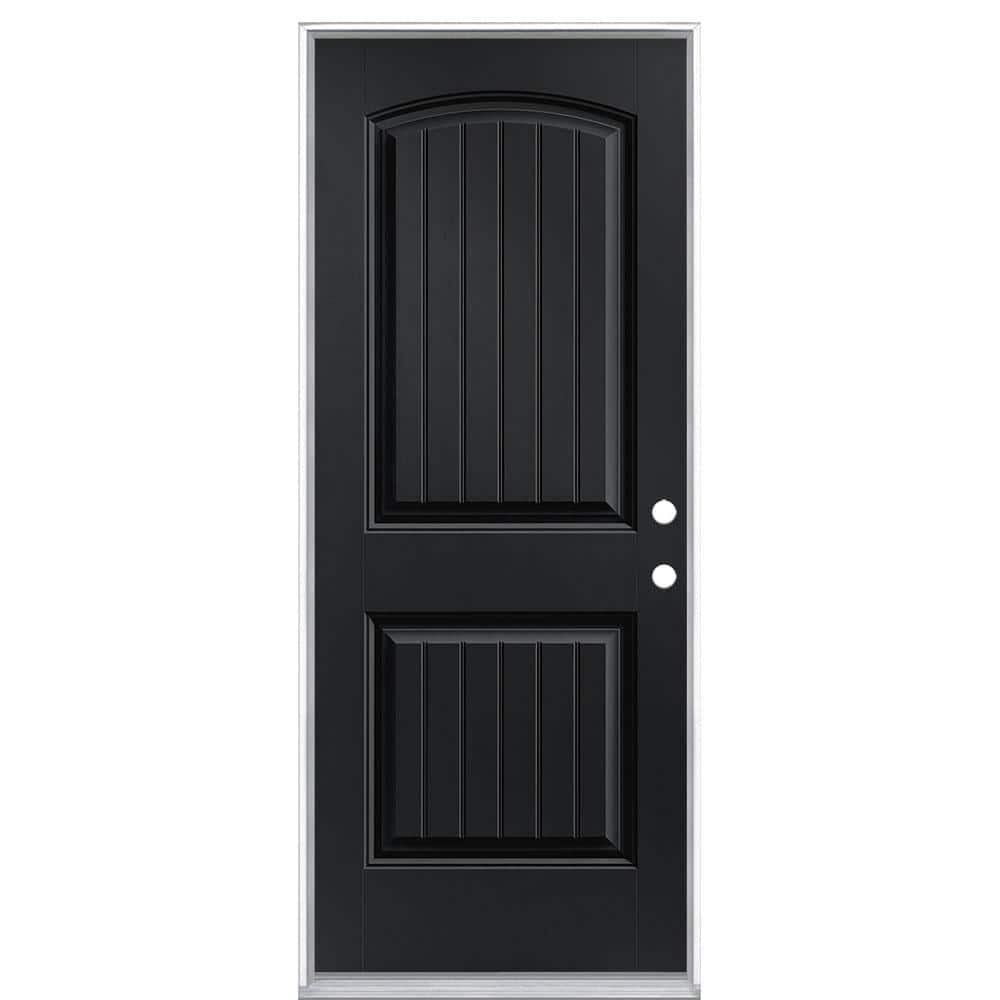 Masonite 32 in. x 80 in. Cheyenne 2-Panel Left Hand Inswing Painted ...