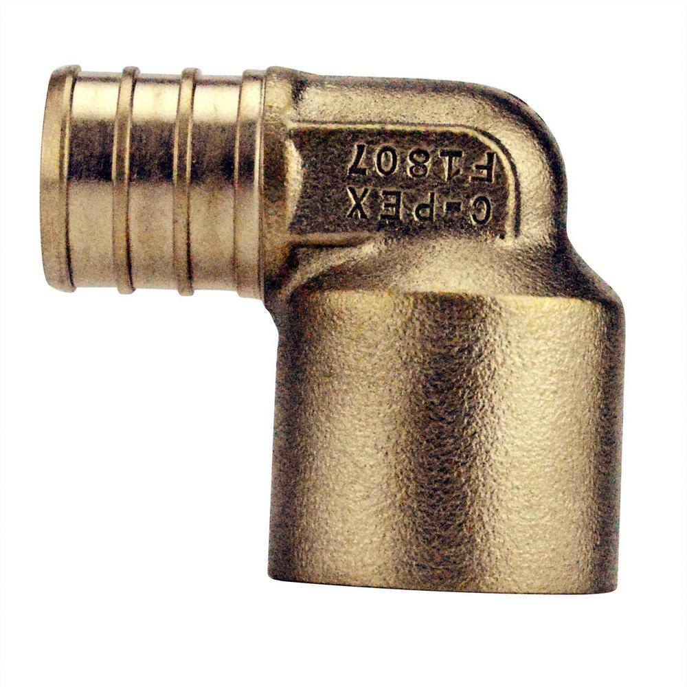 Apollo 3/4 in. Brass PEX-B x Female Solder 90-Degree Elbow APXFSE34 ...