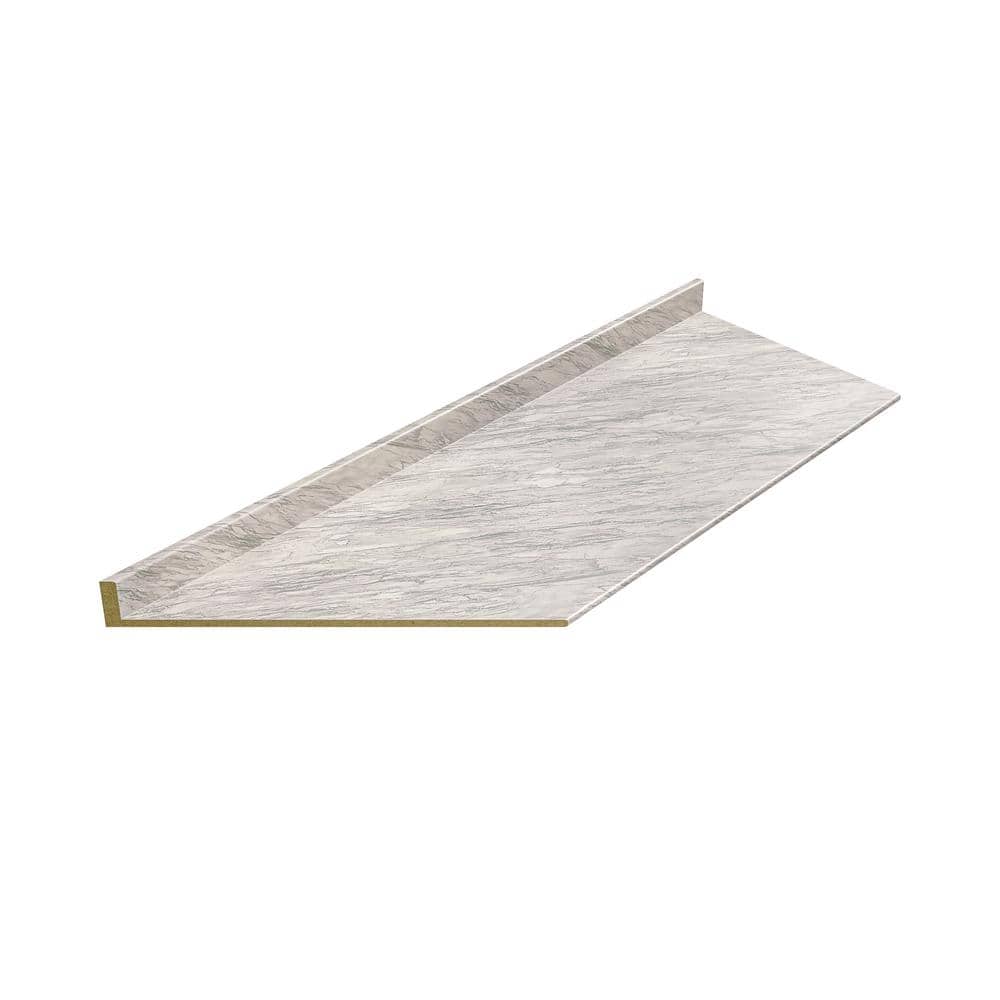 Hampton Bay Formica 6 ft. Left Miter Laminate Countertop in Satin ...