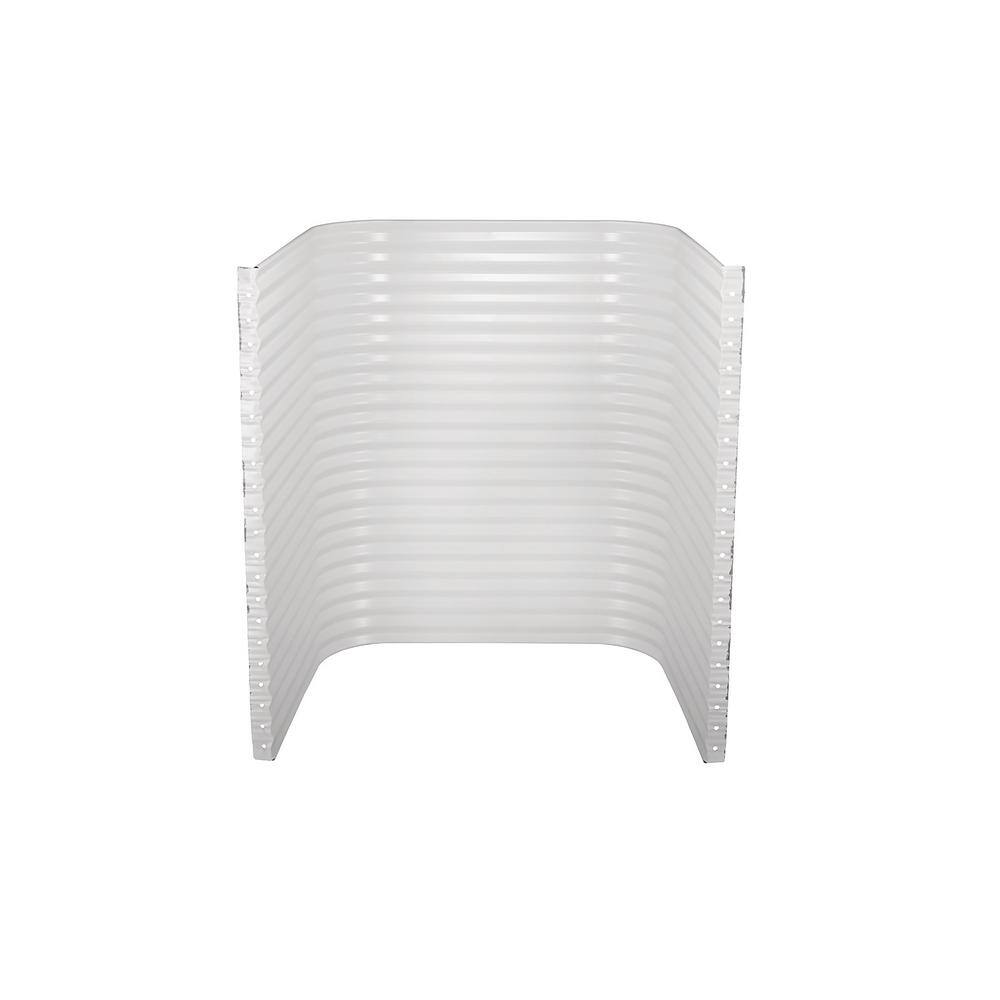 SHAPE PRODUCTS 60 in. W x 36 in. D x 60 in. H White Steel Egress Window ...