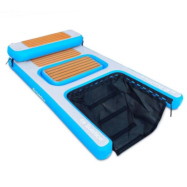 Solstice Inflatable Pup Plank Lounge Floating Ramp Dog Raft for 250+ lb ...