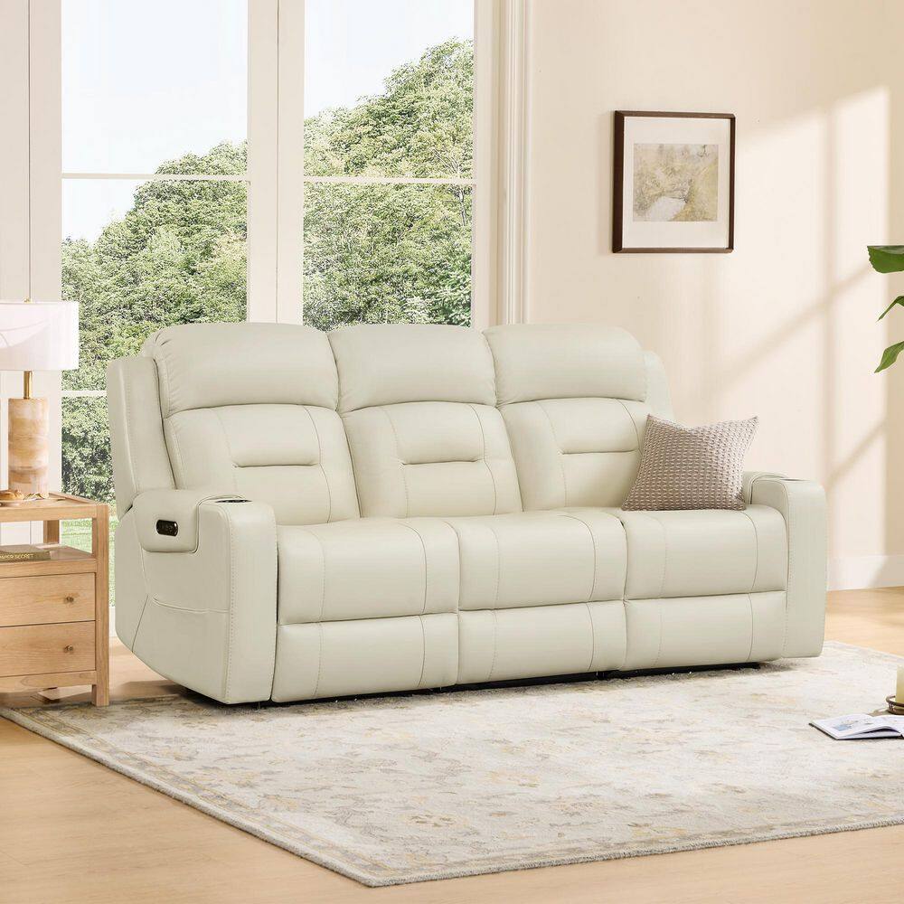 Spruce & Spring Cade 84.45 in. Rectangle Dual Motors Rolled Arm Lay ...