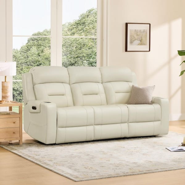 Spruce & Spring Cade 84.45 in. Rectangle Dual Motors Rolled Arm Lay ...