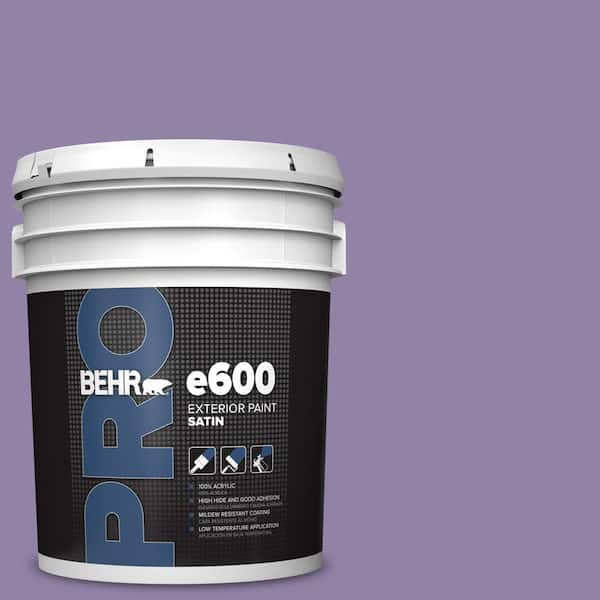 BEHR PRO 5 gal. #650D-5 Fabulous Grape Satin Exterior Paint PR64305 ...
