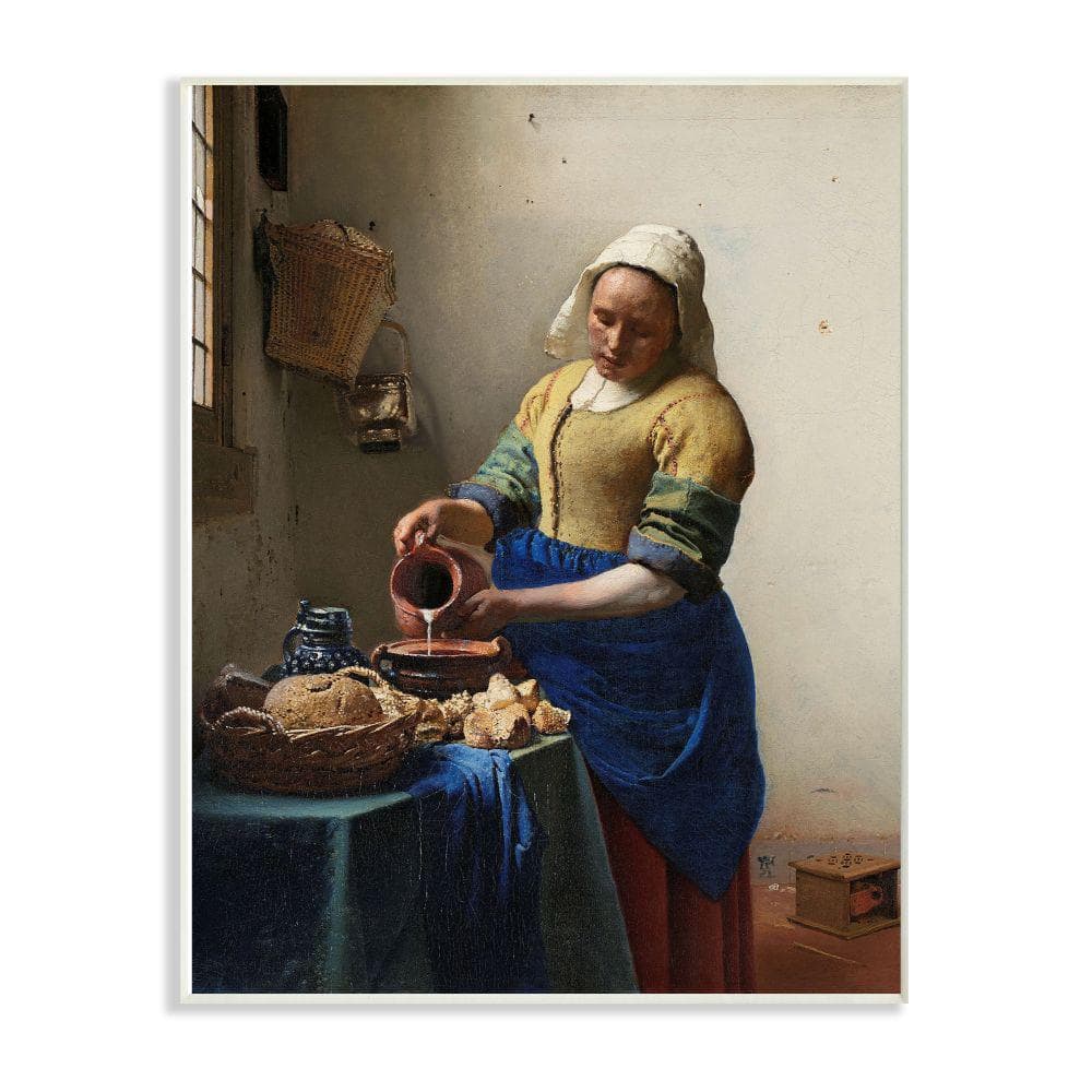 Stupell Industries 10 in. x 15 in. "Vermeer The Milkmaid Classical ...