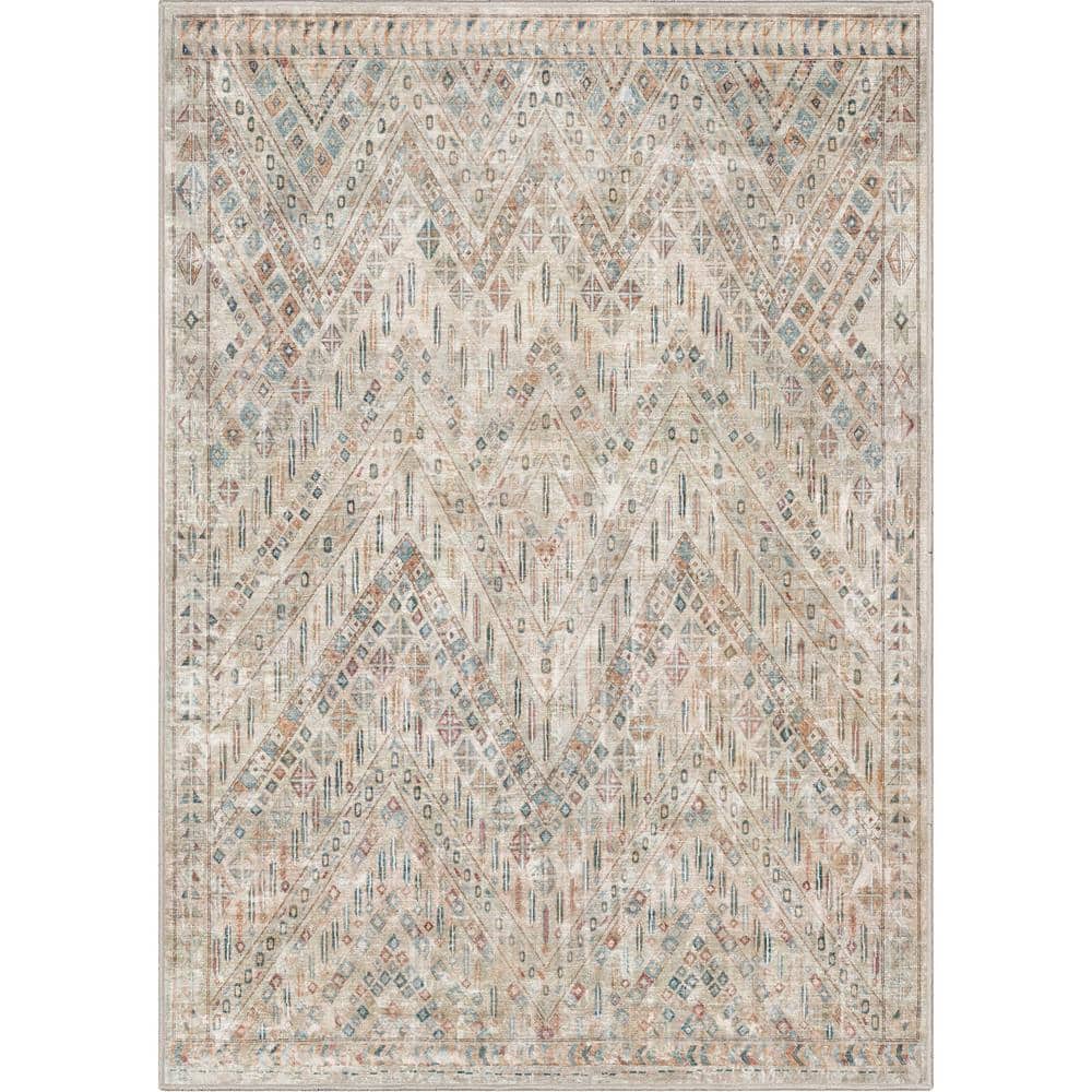 Well Woven Asha Anya Vintage Tribal Ethnic Ivory 3 ft. 11 in. x 5 ft. 3 ...