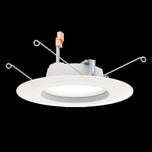 Commercial Electric 4 in. Integrated LED Recessed Retrofit Light Trim ...