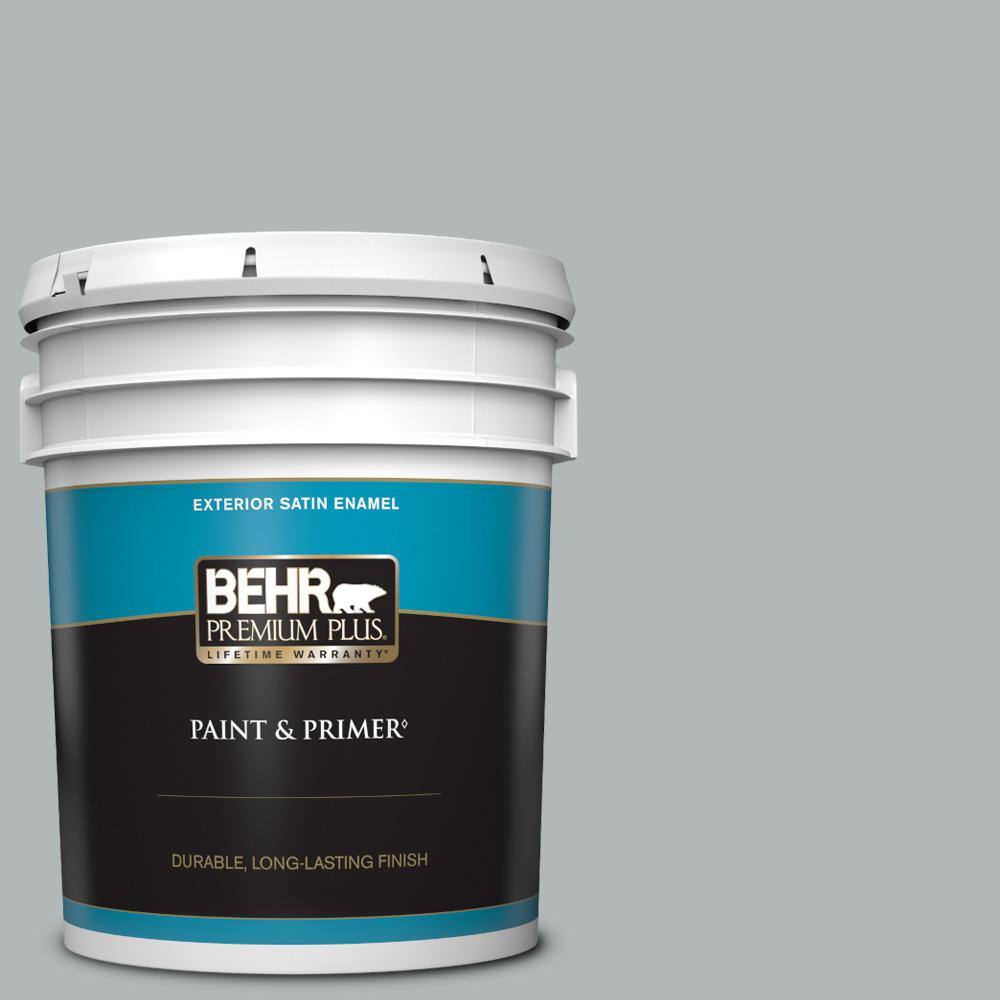 BEHR PREMIUM PLUS 5 gal. #N450-3 Meteor Shower Satin Enamel Exterior ...