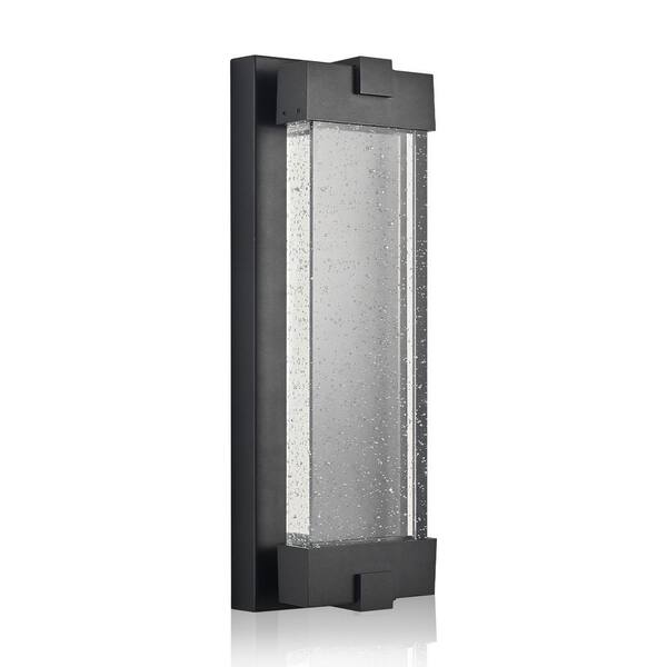 Byteany 19 in. 1-Light Black Hardwired Outdoor Bulkhead Wall Light ...