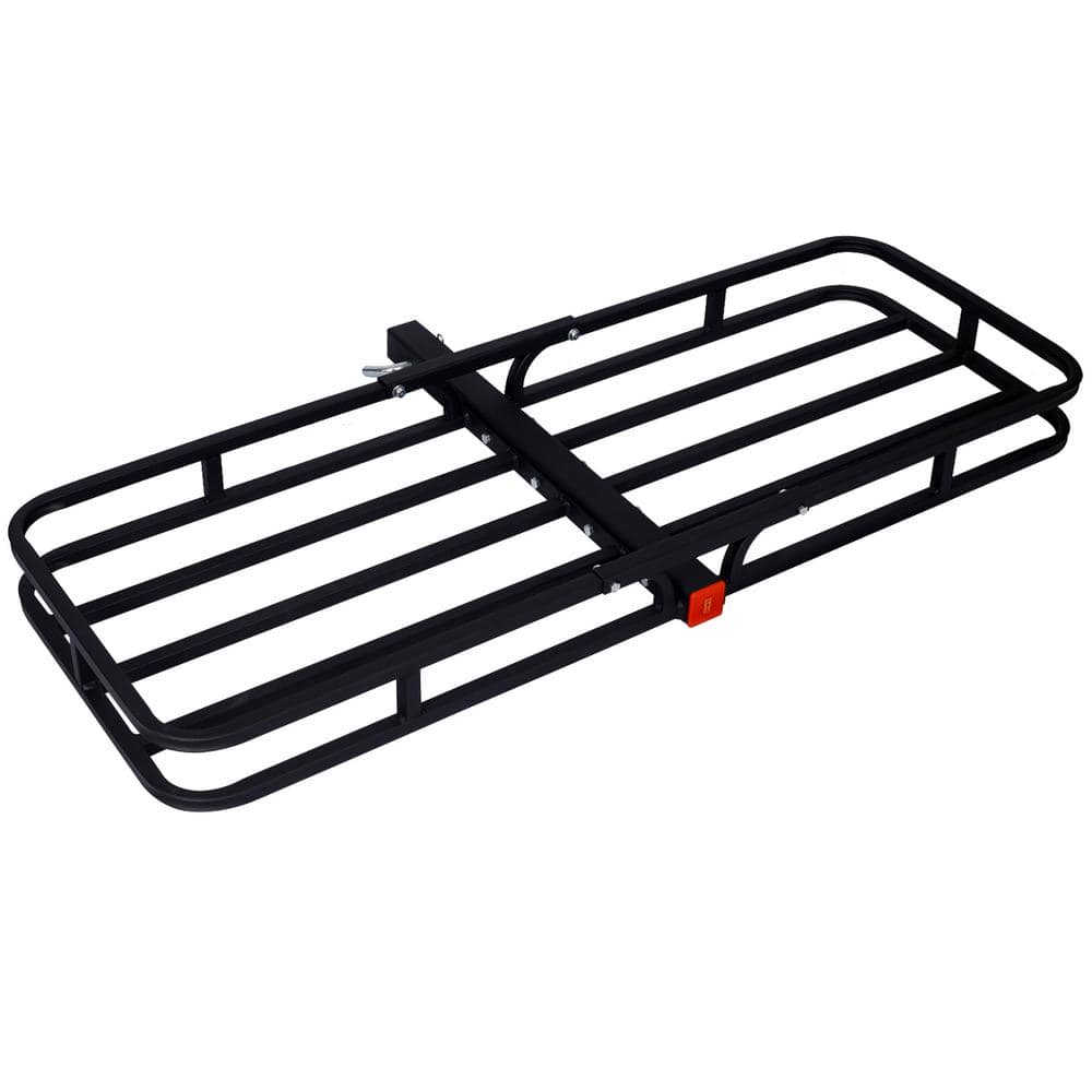 WRIGHTMASTER 500 lbs. Hitch Mount Cargo Carrier in Black with 5/8 in ...