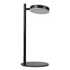 Dainolite Fia 15 in. Black Transitional Integrated LED Round Table Lamp ...