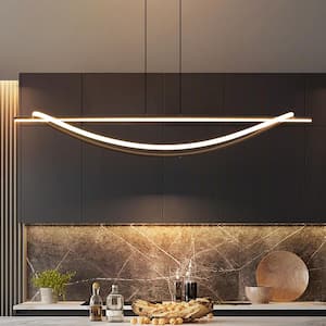 JC TOPA Contemporary 42-Watt 1 Light Black Linear design Dimmable Led ...