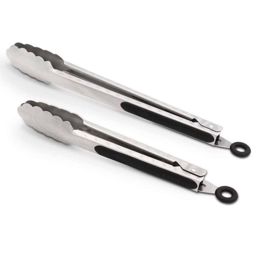 Esepony 304 Stainless Steel Kitchen and BBQ Tongs with Locking and ...