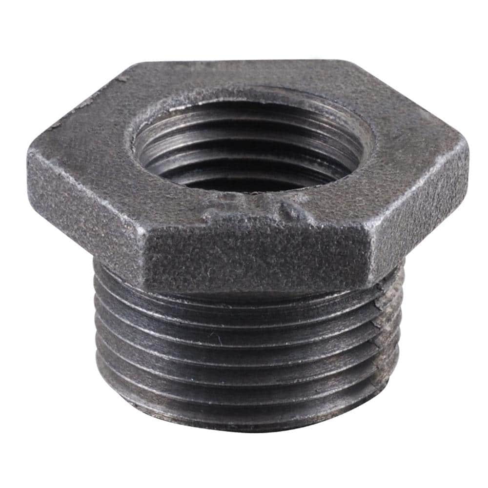 STZ 1-1/2 in. x 1/2 in. Black Iron Bushing 310 B-11212 - The Home Depot