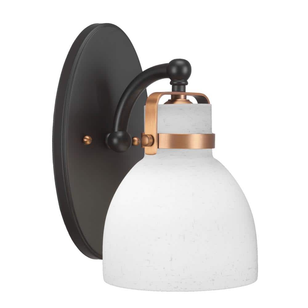 Decatur 1-Light Matte Black and Brass Wall Sconce 1R931MBBR4111 - The ...