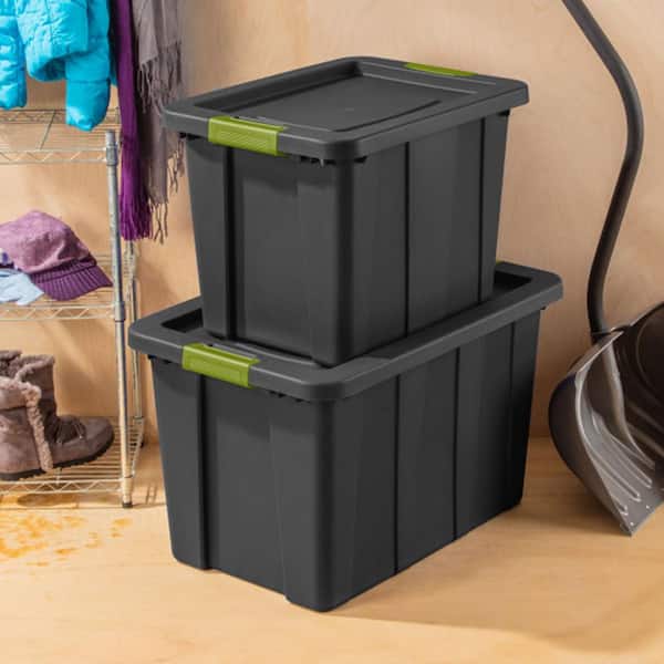 Sterilite Latching 30 Gal. Plastic Storage Bin Container and Lid (4 ...