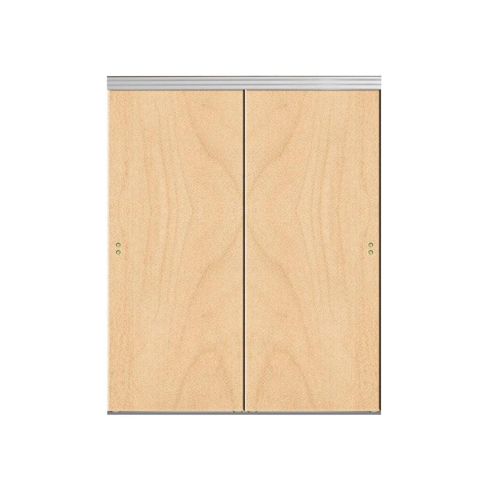 Impact Plus 60 in. x 96 in. Smooth Flush Stain Grade Maple Solid Core ...