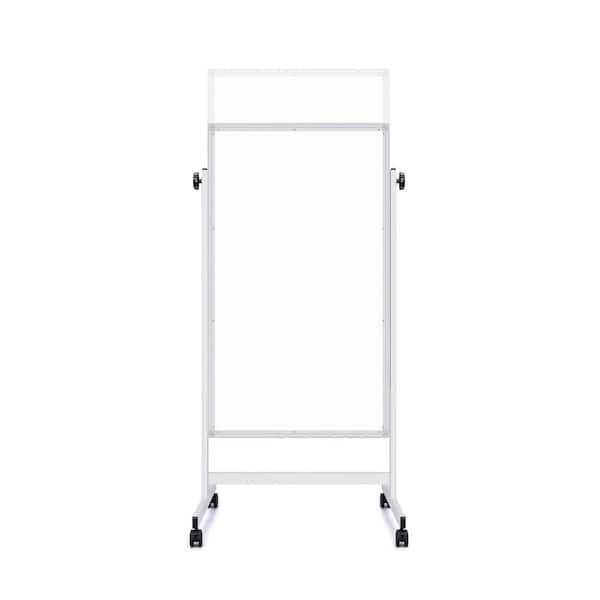 maxtek Rolling Bulletin Boards 48 x24 Height Adjustable Whiteboard on ...