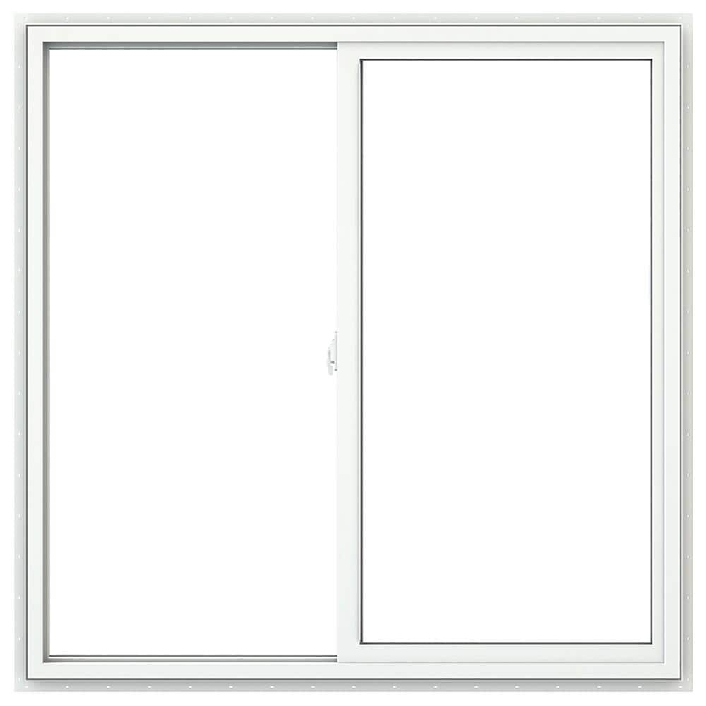 JELD-WEN V-2500 Series 59.5 in. W x 47.5 in. H Left-Handed White Vinyl ...