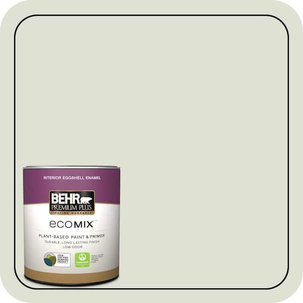 BEHR PREMIUM PLUS 1 qt. #S380-1 Moss Mist Eggshell Enamel EcoMix Plant ...