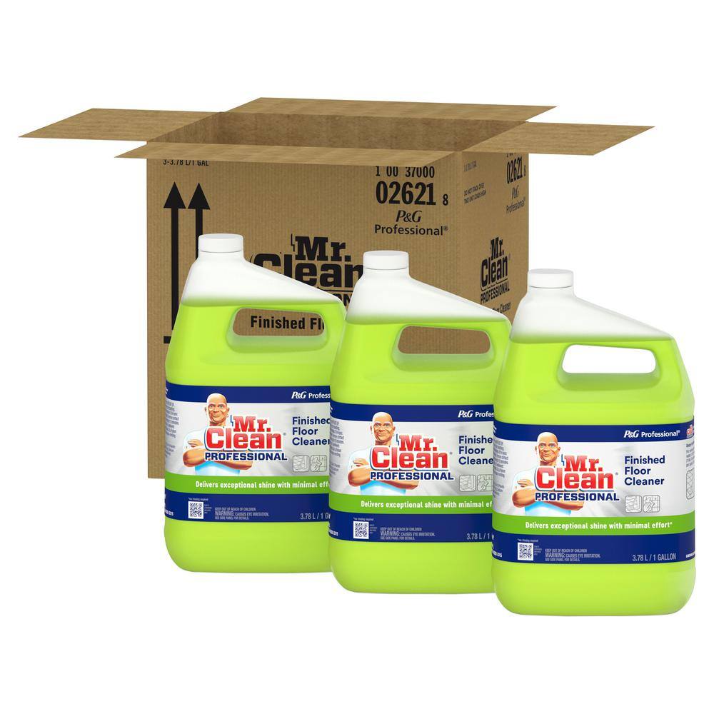 Mr. Clean 1 Gal. Lemon Scent Finished Floor Cleaner (Case of 3 ...