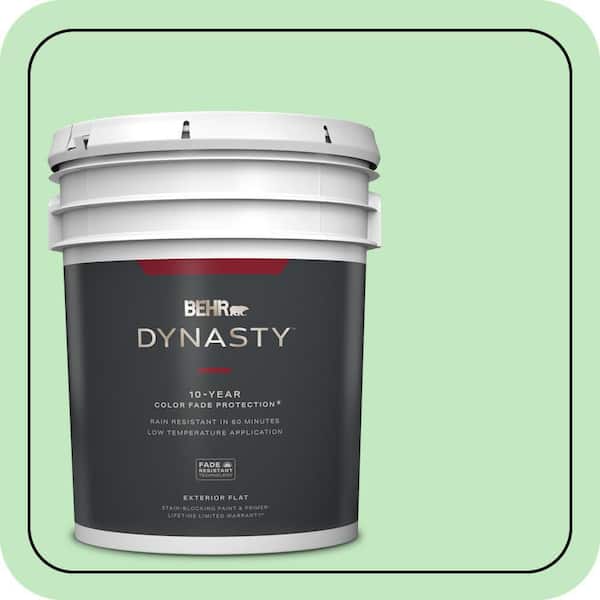 BEHR DYNASTY 5 gal. #450A-3 Mountain Mint Flat Exterior Stain-Blocking ...
