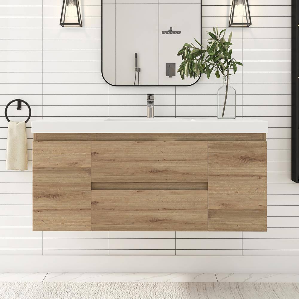 Staykiwi 47.3 in. W x 19.7 in. D x 22.5 in. H Single Sink Wall Mounted ...