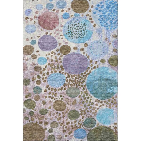 Addison Rugs Mayfield Premium Machine Washable Abstract AMF1895 Khaki 9 ...
