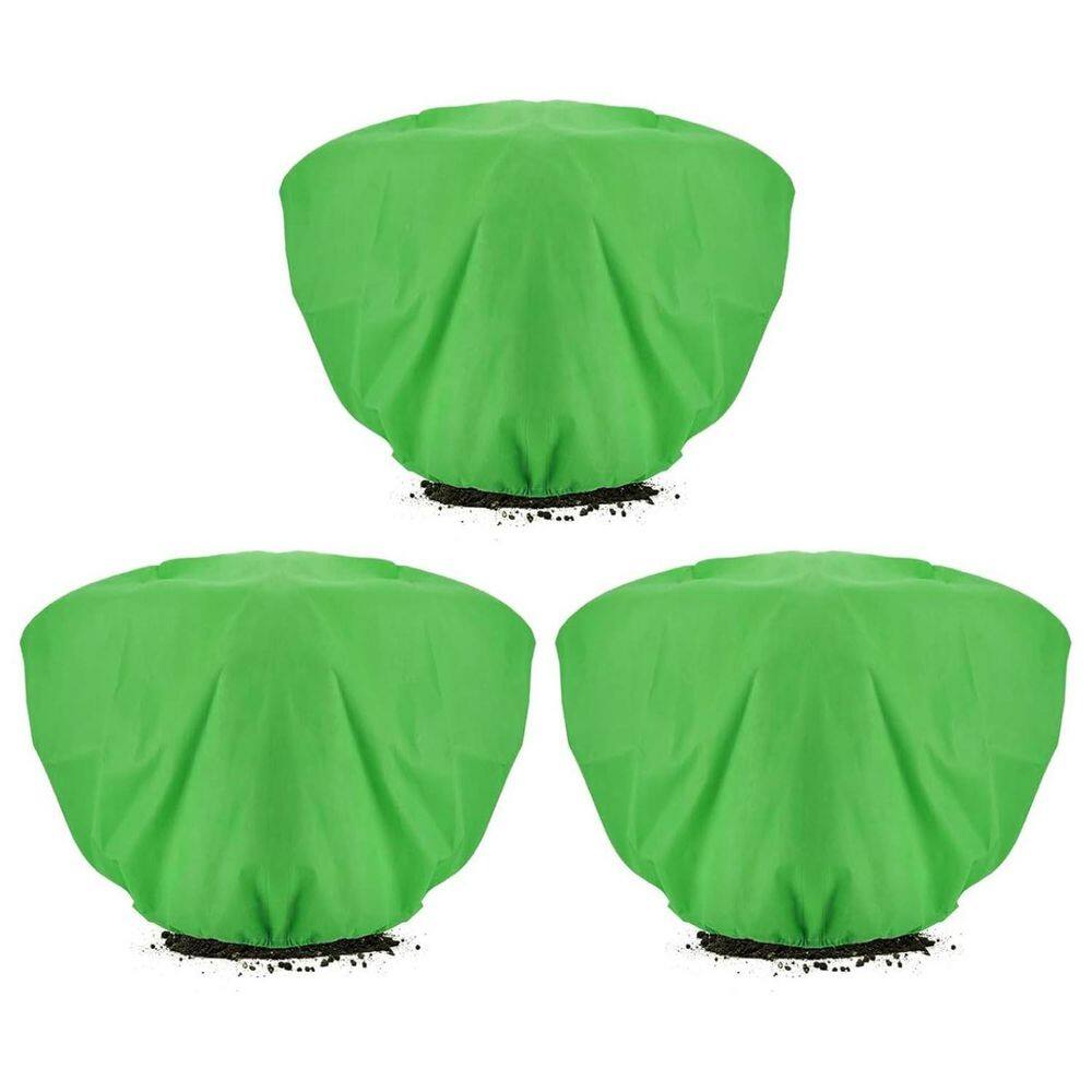 Angel Sar 19.6 in. Green Non-Woven Plant Cover with Drawstring for ...