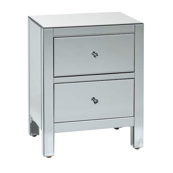 Litton Lane Silver Wood Glam Cabinet 58768 - The Home Depot