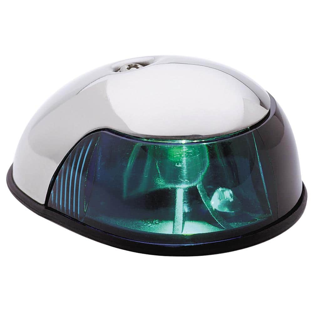 ATTWOOD Deck Mount Navigation Light in Green 3820G7 - The Home Depot