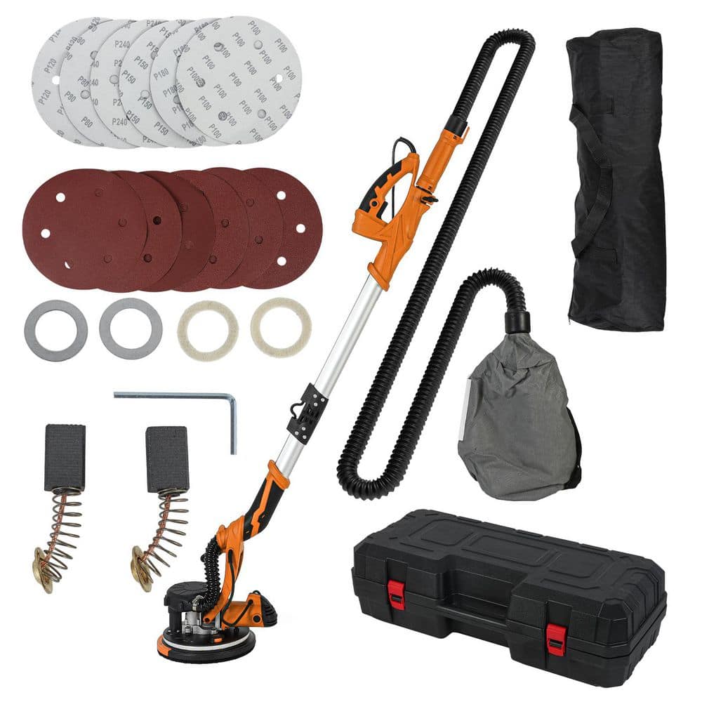 Tatayosi 7.27 Amp Corded Variable Speed Drywall Sander with Vacuum Dust ...