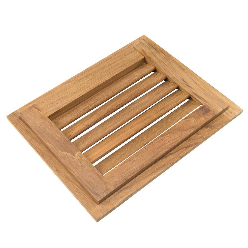 Whitecap Teak Louvered Insert 60712 - The Home Depot