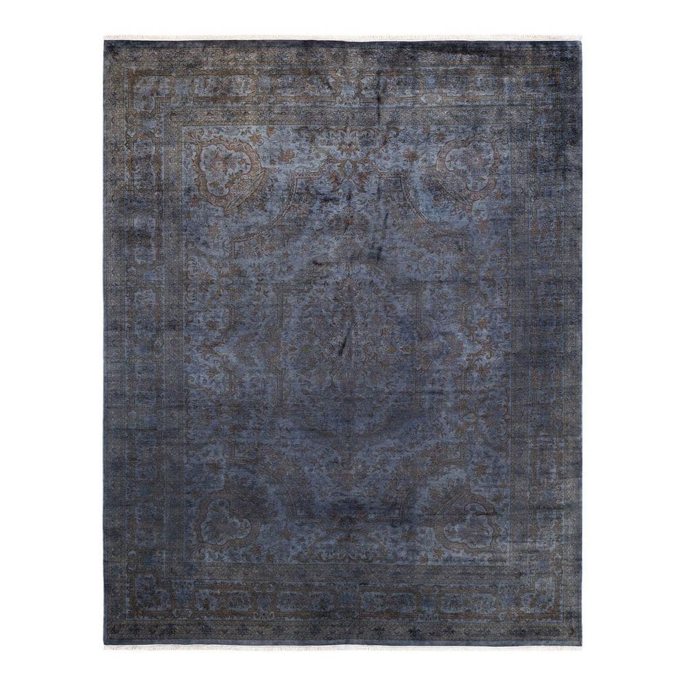 Chloe & Olivia Home Overdyed Gray 8 ft. 3 in. x 10 ft. 2 in. Wool Indoor Area Rug M1397-106 ...