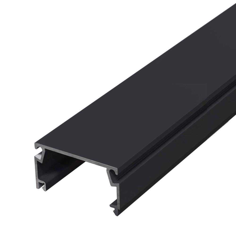 Screen Tight 1 in. x 2 in. x 8 ft. Black Fast Track Channel FT128BK ...