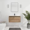 UPIKER Modern 35.4 in. W x 18.1 in. D x 19.7 in. H Floating Bath Vanity in Imitative Oak with ...