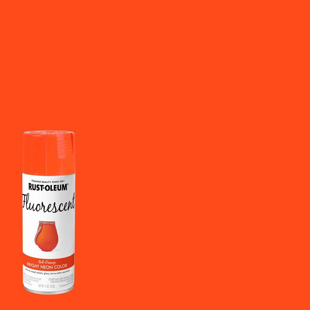 Rust-Oleum Specialty 11 oz. Fluorescent Red-Orange Spray Paint 1955830 ...