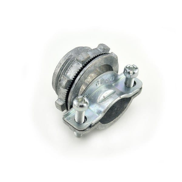 BRIDGEPORT 3/4 in. 2 Screw Strap, Round Cable Connectors (25-Pack) 660 ...