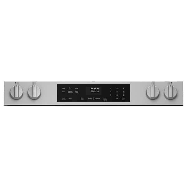 GE 30 in. 5 Burner Element Slide-In Electric Range in Stainless Steel ...