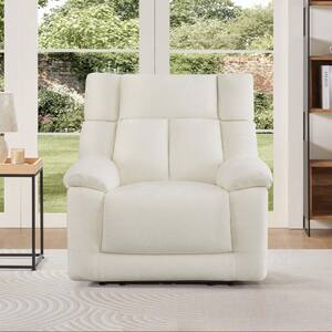 Spruce & Spring Jude Taupe Fabric Dual Motor Recliner with 165°Lay Flat ...