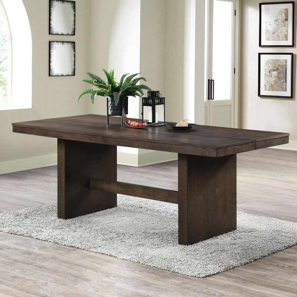 NEW CLASSIC HOME FURNISHINGS New Classic Furniture Kody Dark Walnut Wood 78.74 in. Rectangular ...