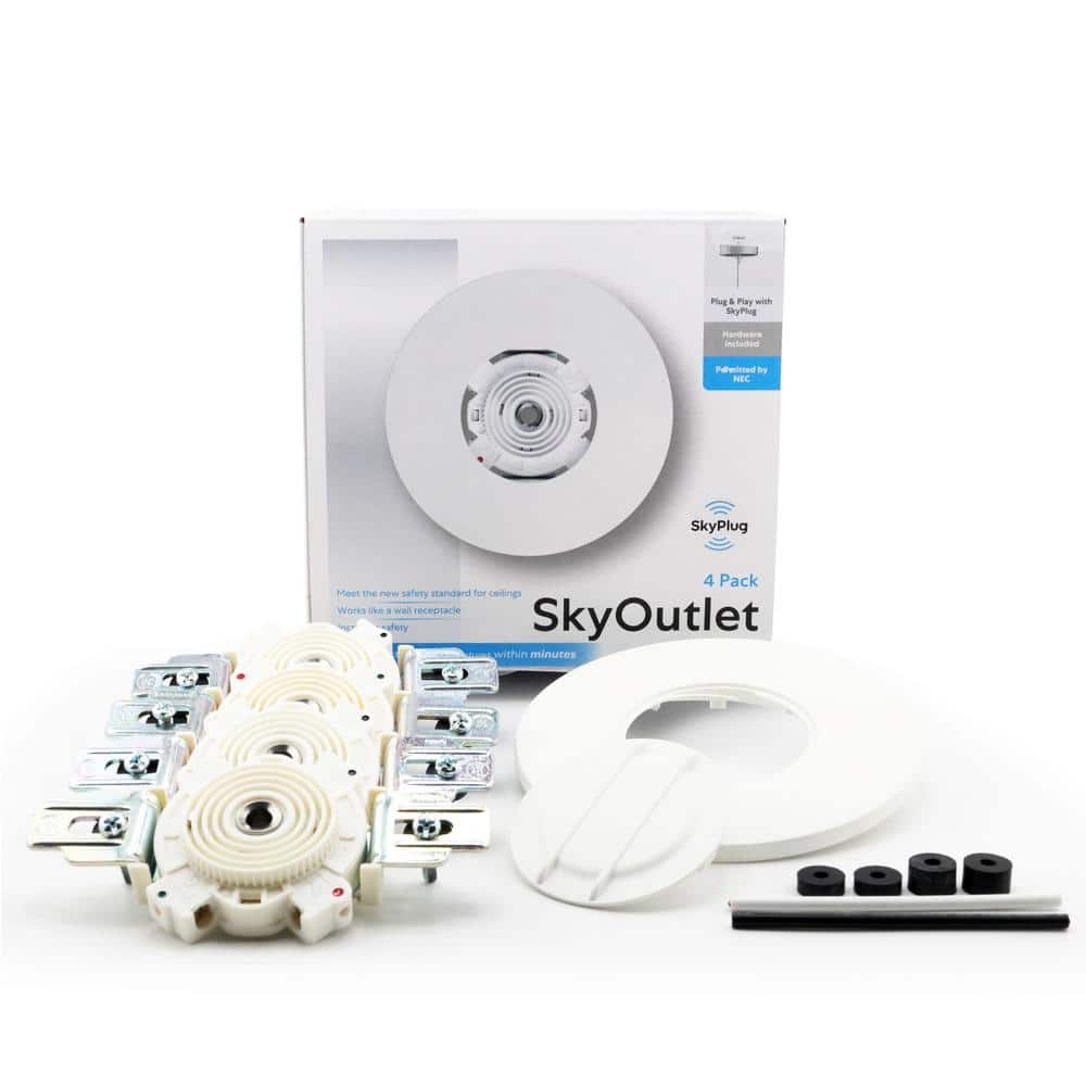 SkyPlug Plug and Play SkyOutlet Receptacle for Lighting (4-Pack) 1005-4 ...