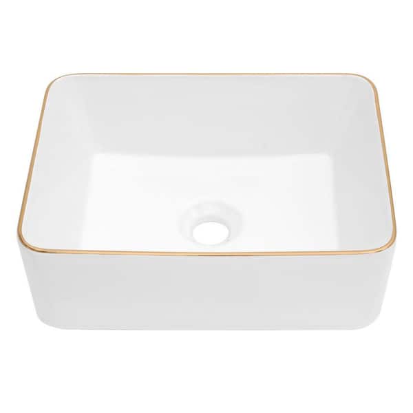 Los Flexi 16 in. x 12 in. Rectangular Vessel Sink, Above Counter Sink ...