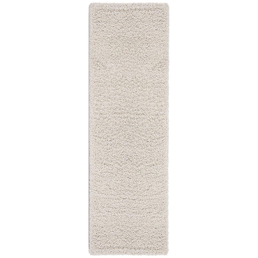 Ottomanson Softy Collection Non-Slip Rubberback Solid Soft Cream 2 ft ...