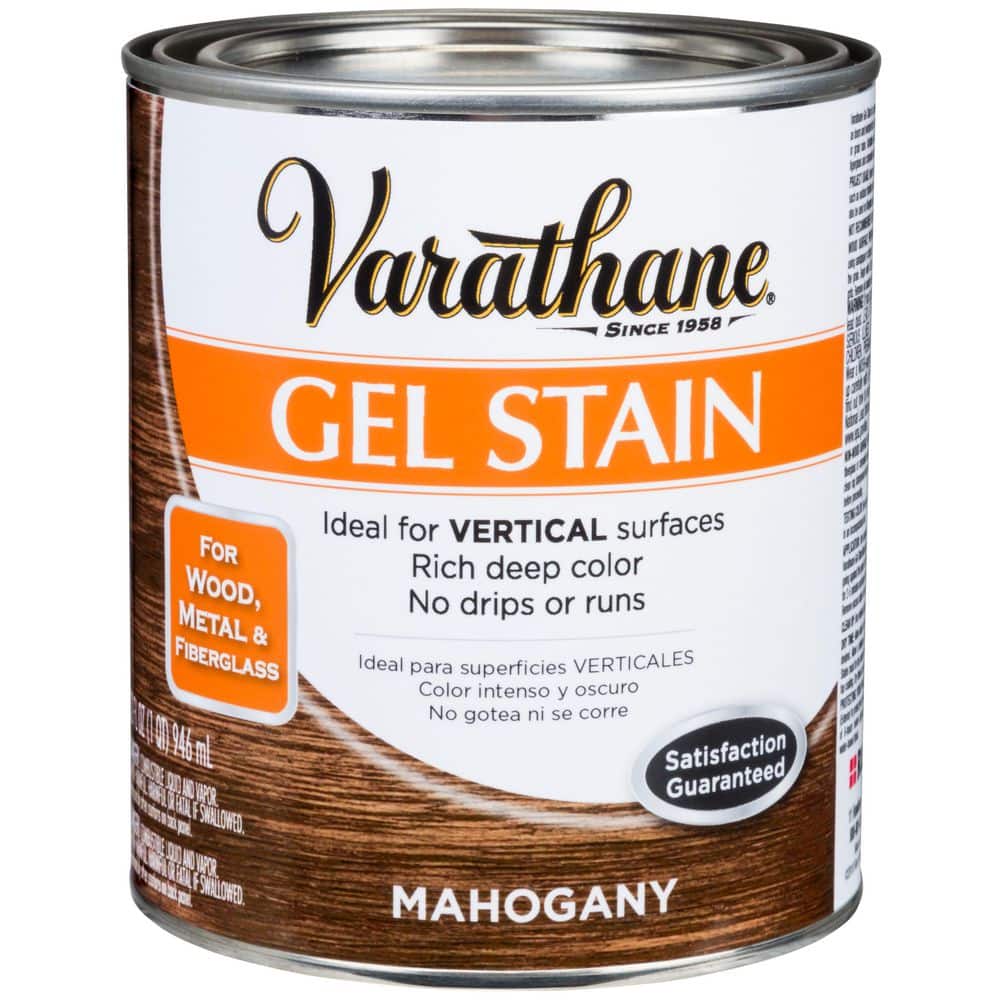 Varathane 1 Quart Mahogany Semi-Transparent Interior Wood Gel Stain (2 ...