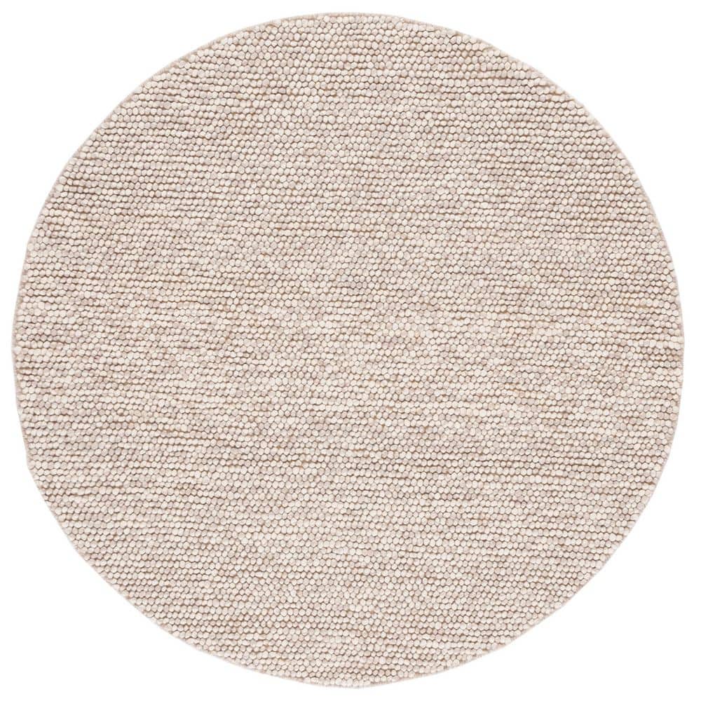 SAFAVIEH Natura Beige 8 ft. x 8 ft. Gradient Round Area Rug NAT620B-8RW ...