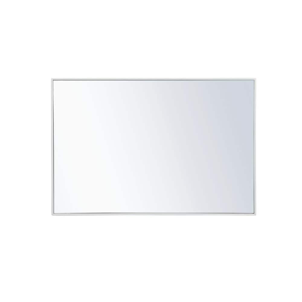 Large Rectangle White Modern Mirror (42 in. H x 28 in. W) WM8154White ...
