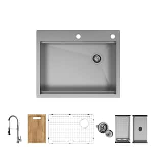 Have a question about Glacier Bay 33 in Drop-In Single Bowl 18-Gauge ...