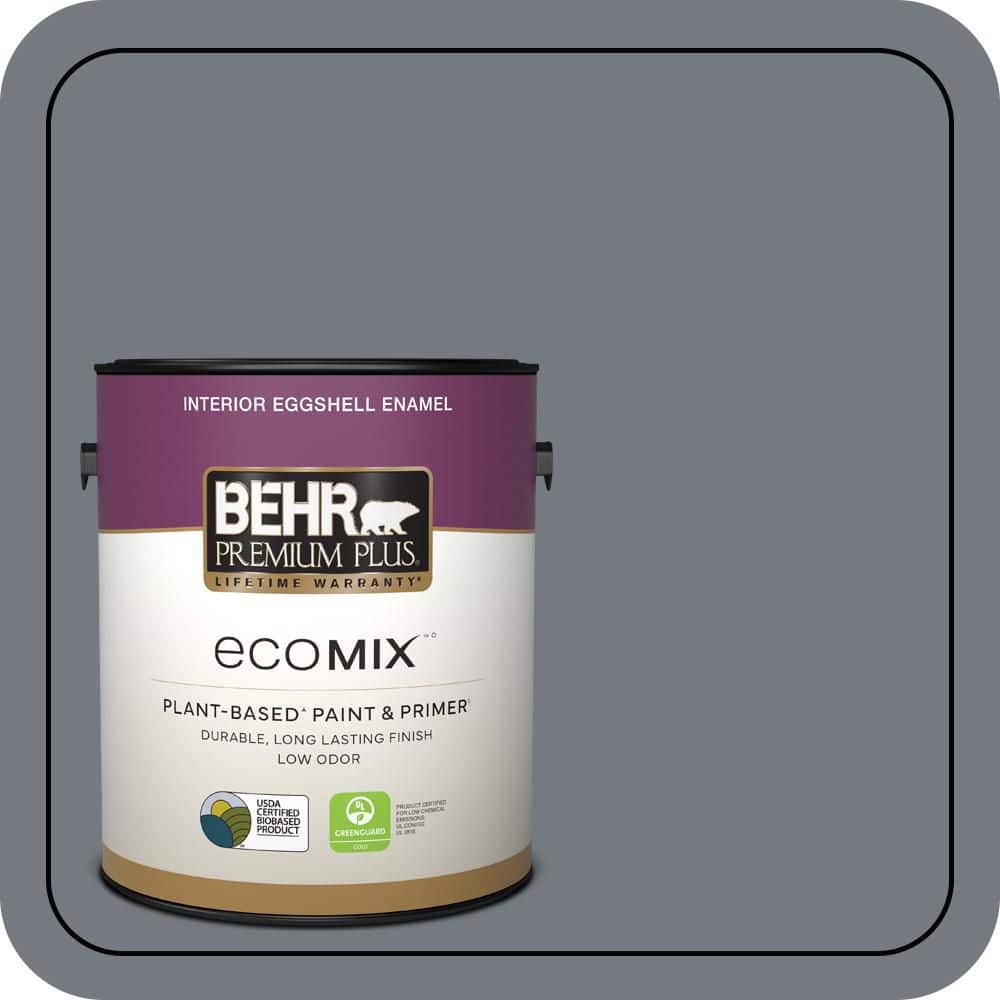 BEHR PREMIUM PLUS 1 gal. #N510-5 Liquid Mercury color Eggshell Enamel ...